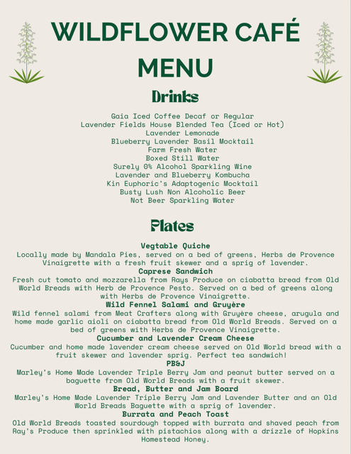 Wildflower Café – Lavender Fields